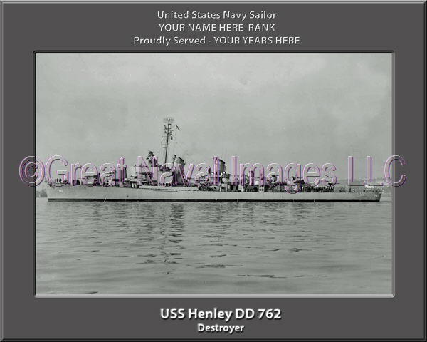 USS Henley DD 762 : Personalized Navy Ship Photo ⋆ Great Naval Images LLC