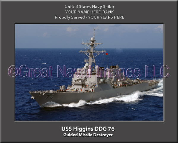 USS Higgins DDG 76 : Personalized Navy Ship Photo ⋆ Great Naval Images LLC