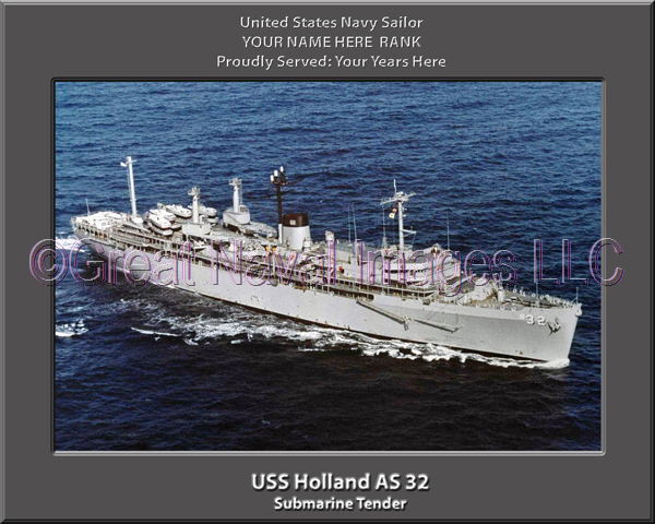 USS Holland AS 32 : Personalized Navy Ship Photo ⋆ Personalized US Navy ...