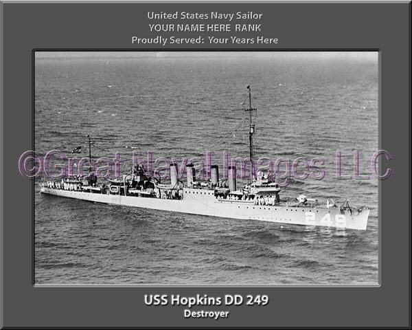 USS Hopkins DD 249 : Personalized Navy Ship Photo ⋆ US Navy Veteran ...
