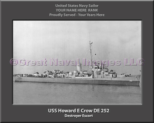 USS Howard D Crow DE 252 : Personalized Navy Ship Photo ⋆ Great Naval ...