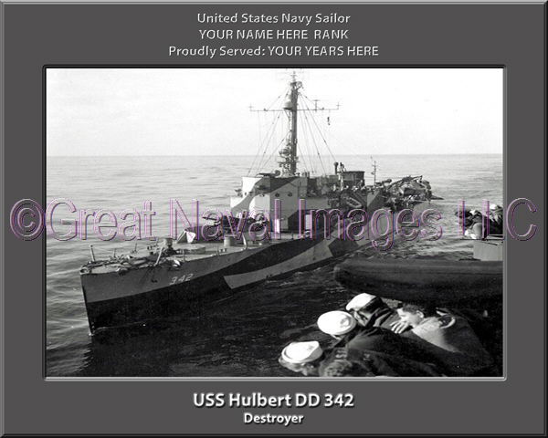 USS Hulbert DD 342 : Personalized Ship Photo ⋆ Great Naval Images LLC