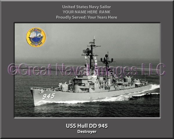USS Hull DD 945 : Personalized Navy Ship Photo 2 ⋆ Great Naval Images LLC
