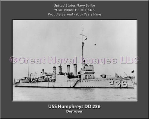 USS Humphreys DD 236 : Personalized Navy Ship Photo ⋆ Great Naval ...