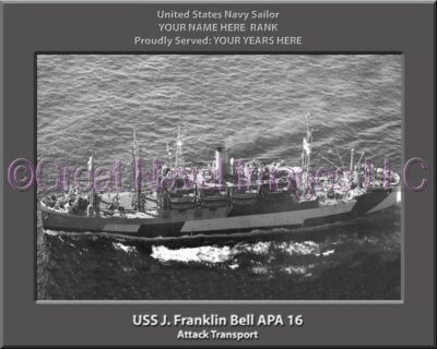 USS J Franklin Bell APA 16 : Personalized Navy Ship Photo ⋆ Great Naval ...