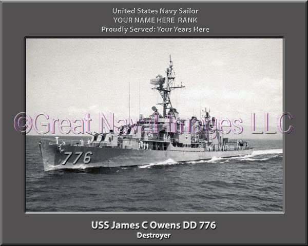 USS James C Owens DD 776 : Personalized Navy Ship Photo ⋆ Great Naval ...