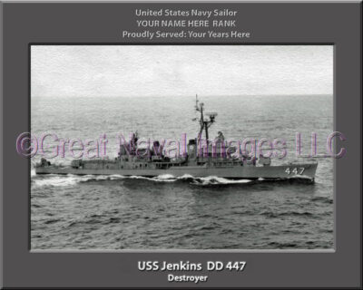 USS Jenkins DD 447 : Personalized Navy Ship Photo ⋆ Great Naval Images LLC