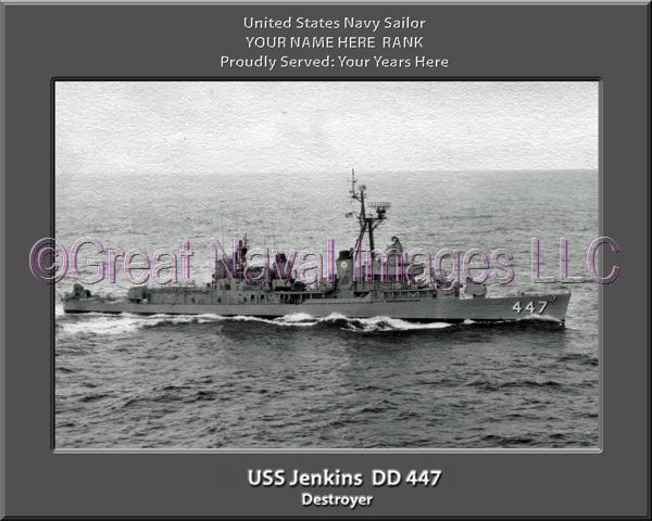 USS Jenkins DD 447 : Personalized Navy Ship Photo ⋆ Great Naval Images LLC