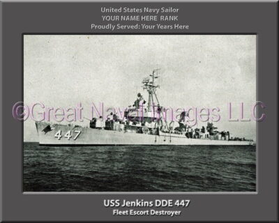 USS Jenkins DDE 447 : Personalized Navy Ship Photo ⋆ Great Naval Images LLC