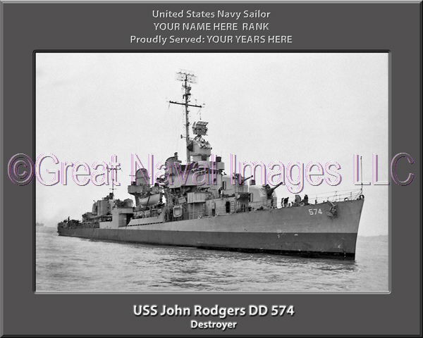 USS John Rodgers DD 574 : Personalized Ship Photo ⋆ Personalized US ...