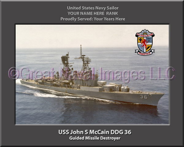 USS John S McCain DDG 36 : Personalized Ship Photo ⋆ Great Naval Images LLC