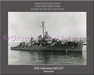 USS Johnston DD 557 : Personalized Navy Ship Photo ⋆ Great Naval Images ...