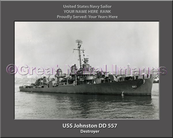 USS Johnston DD 557 : Personalized Navy Ship Photo ⋆ Great Naval Images LLC