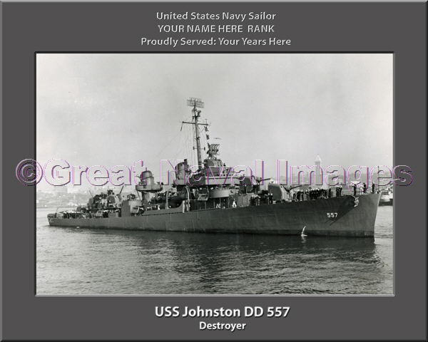 USS Johnston DD 557 : Personalized Navy Ship Photo ⋆ Great Naval Images LLC