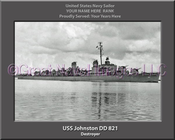 USS Johnston DD 821 : Personalized Navy Ship Photo ⋆ Great Naval Images LLC