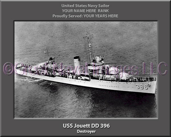 USS Jouett DD 396 : Personalized Ship Photo ⋆ Great Naval Images LLC