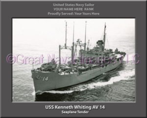USS Kenneth Whiting AV 14 : Personalized Navy Ship Photo ⋆ Great Naval ...