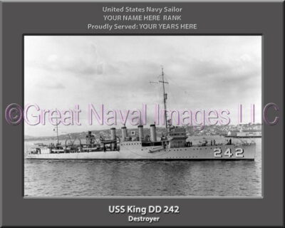 USS King DD 242 : Personalized Ship Photo ⋆ Great Naval Images LLC
