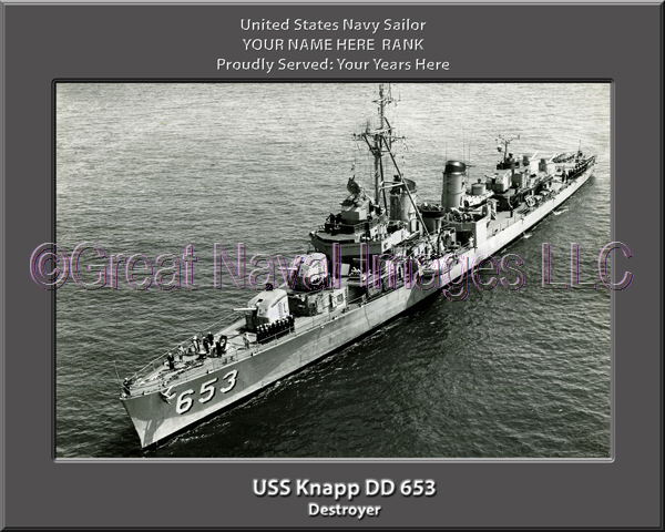 USS Knapp DD 653 : Personalized Navy Ship Photo 2 ⋆ Great Naval Images LLC