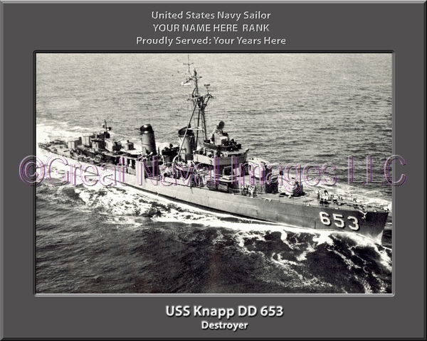 USS Knapp DD 653 : Personalized Navy Ship Photo ⋆ Great Naval Images LLC