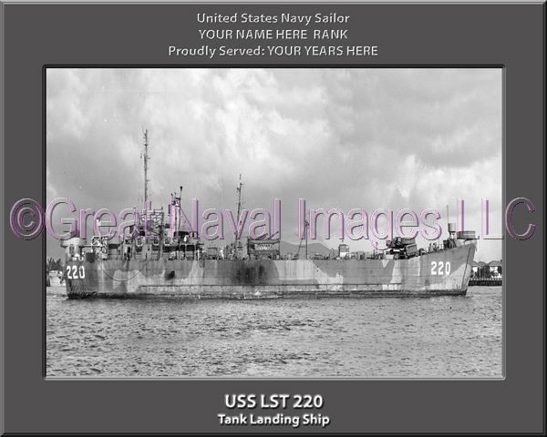 USS LST 220 : Personalized Navy Ship Photo ⋆ Great Naval Images LLC