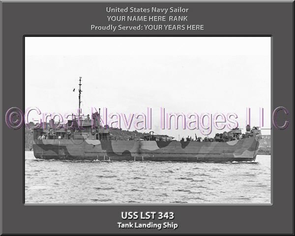 USS LST 343 : Personalized Navy Ship Photo ⋆ Great Naval Images LLC