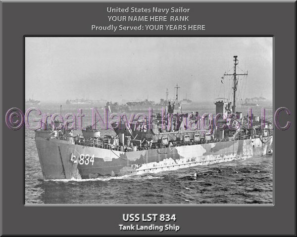 USS LST 834 : Personalized Ship Photo ⋆ Great Naval Images LLC