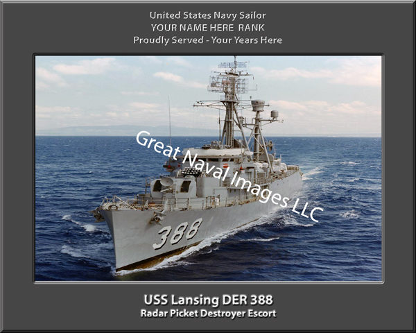 USS Lansing DER 388 : Personalized Navy Ship Photo ⋆ Great Naval Images LLC
