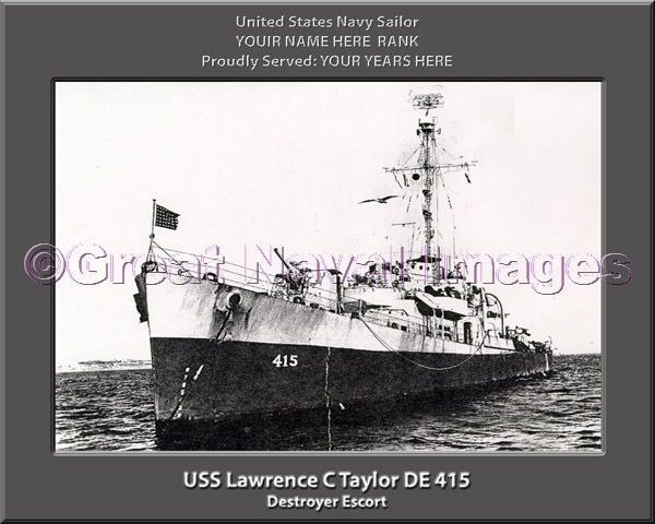 USS Lawrence C Taylor DE 415 : Personalized Navy Ship Photo ⋆ Great ...