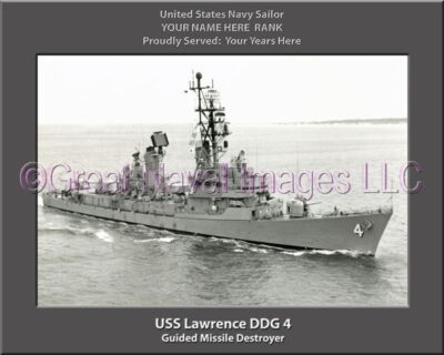 USS Lawrence DDG 4 : Personalized Navy Ship Photo ⋆ Great Naval Images LLC
