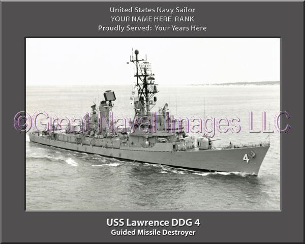 USS Lawrence DDG 4 : Personalized Navy Ship Photo ⋆ Great Naval Images LLC