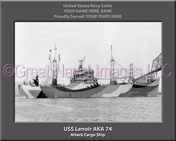 USS Lenoir AKA 74 : Personalized Navy Ship Photo ⋆ Great Naval Images LLC.