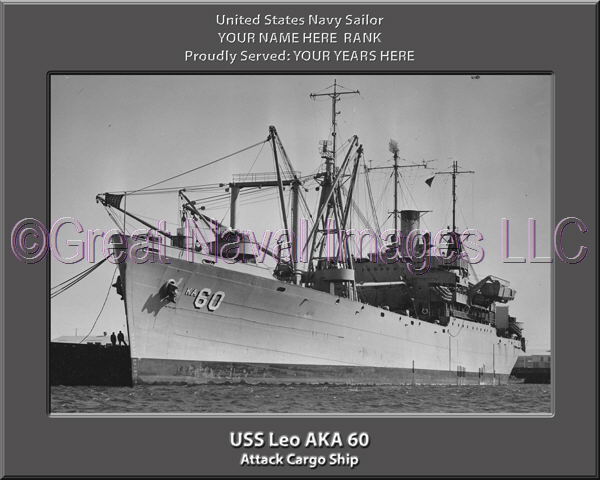 USS Leo AKA 60 : Personalized Navy Ship Photo 2 ⋆ Great Naval Images LLC