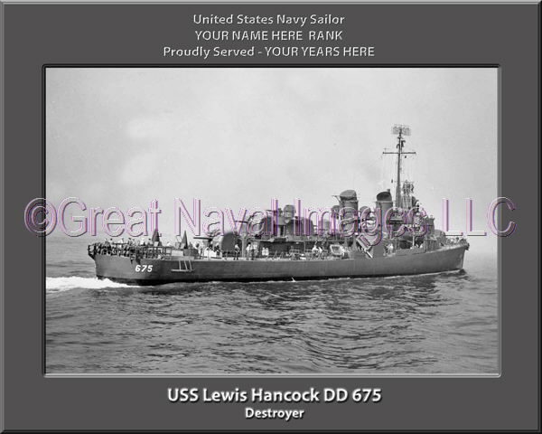 USS Lewis Hancock DD 675 : Personalized Navy Ship Photo ⋆ Great Naval ...