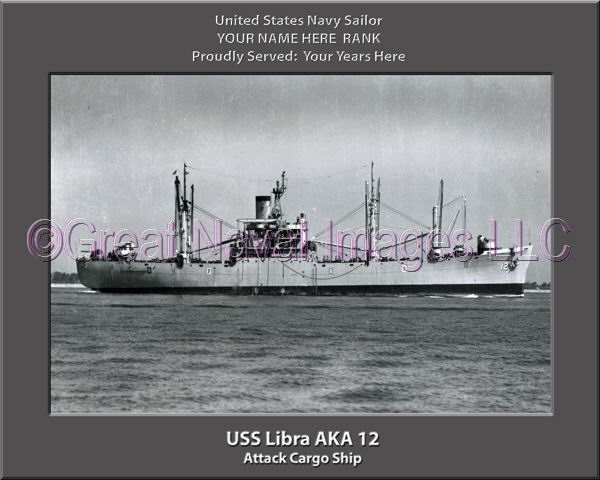 USS Libra AKA 12 : Personalized Navy Ship Photo ⋆ Great Naval Images LLC