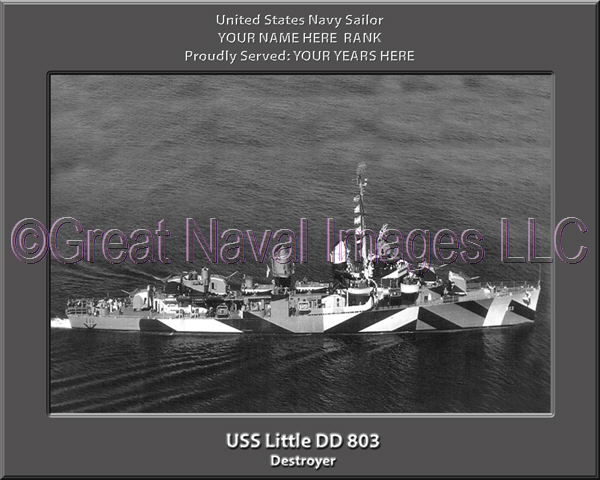 USS Little DD 803 : Personalized Navy Ship Photo ⋆ Great Naval Images LLC
