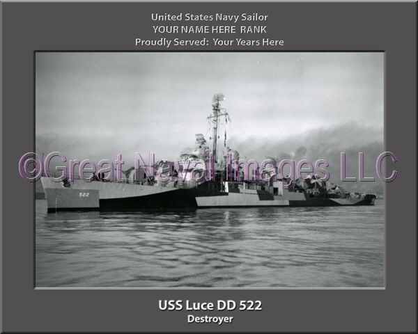 USS Luce DD 522 : Personalized Navy Ship Photo ⋆ Personalized US Navy Ship Prints Photos on Canvas