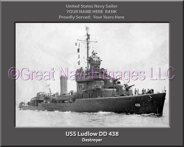 USS Ludlow DD 438 : Personalized Navy Ship Photo ⋆ Great Naval Images LLC