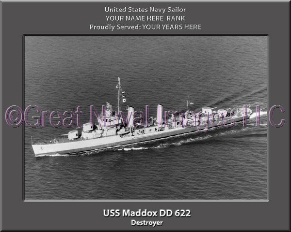 USS Maddox DD 622 : Personalized Ship Photo ⋆ Personalized US Navy Ship ...