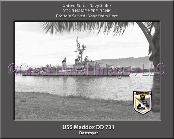 USS Maddox DD 731 : Personalized Navy Ship Photo 2 ⋆ Personalized US ...