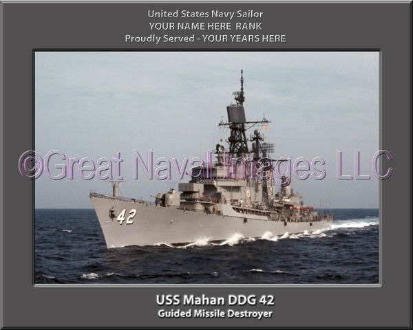 USS Mahan DDG 42 : Personalized Navy Ship Photo ⋆ Great Naval Images LLC