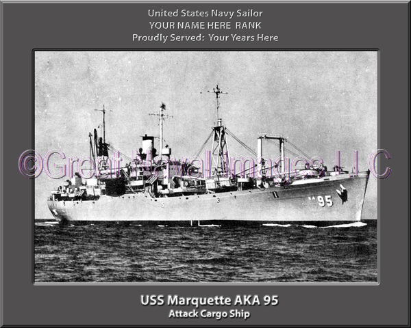 USS Marquette AKA 95 : Personalized Navy Ship Photo ⋆ Great Naval ...