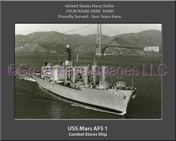 USS Mars AFS 1 : Personalized Navy Ship Photo ⋆ Great Naval Images LLC.