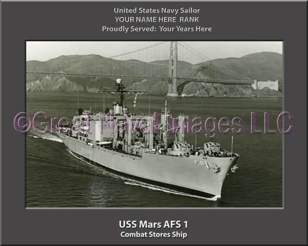 USS Mars AFS 1 : Personalized Navy Ship Photo ⋆ Great Naval Images LLC