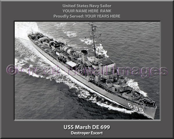 USS Marsh DE 699 : Personalized Navy Ship Photo ⋆ Great Naval Images LLC.