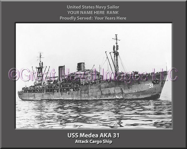 USS Medea AKA 31 : Personalized Navy Ship Photo ⋆ Great Naval Images LLC