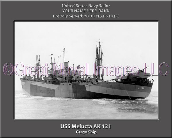 USS Melucta AK 131 : Personalized Navy Ship Photo ⋆ Great Naval Images LLC