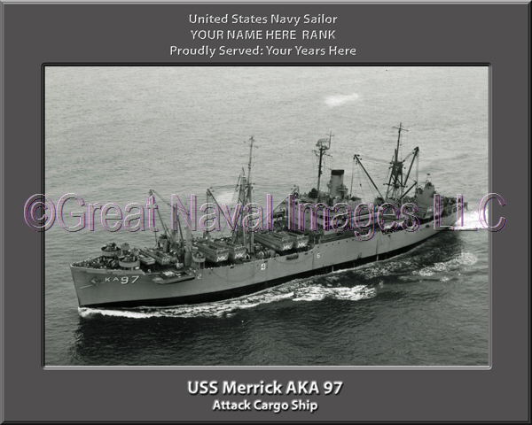 USS Merrick AKA 97 : Personalized Navy Ship Photo ⋆ Great Naval Images LLC