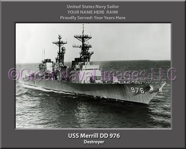 USS Merrill DD 976 : Personalized Navy Ship Photo ⋆ Great Naval Images LLC