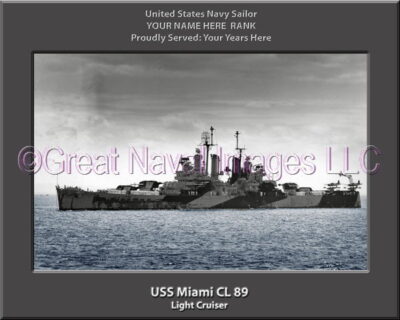 USS Miami CL 89 : Personalized Navy Ship Photo ⋆ Great Naval Images LLC